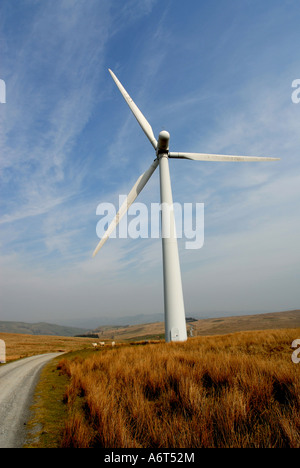 Wind turbines on Trannon Moor at Carno, Powys, Wales Stock Photo - Alamy