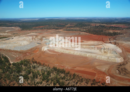 Huge open cut black coal mine in Hunter Valley rural region of ...