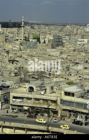 Cityscape from Aleppo citadel, Syria Stock Photo - Alamy
