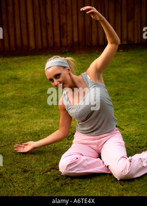 Young Woman Perfoming Pilates Exercises Model Released Stock Photo - Alamy