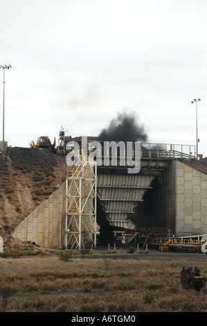 coal loading hopper for processing plant Central Queensland Mine Stock ...