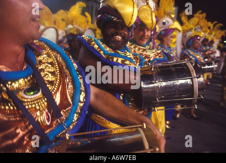 Samba Schools Parade, drummer playing samba - portrait of repinique ...