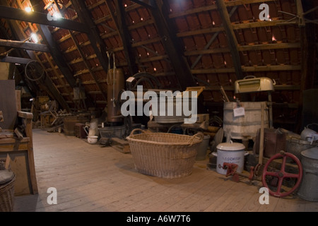 Dark attic in old German house Stock Photo - Alamy