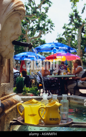 Village fountain in Cotignac Var Provence Stock Photo - Alamy