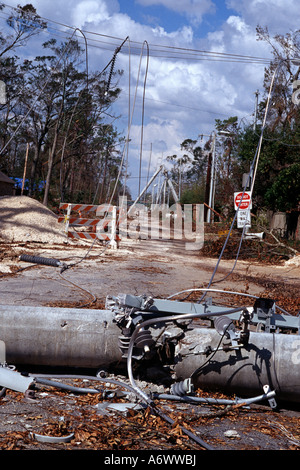 High voltage power lines destroyed by extremely strong storm wind in ...