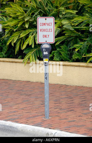Compact car parking only sign Stock Photo - Alamy