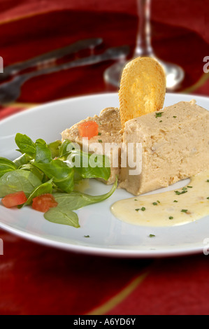 Fish pudding with orange mayonnaise Stock Photo - Alamy
