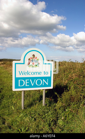 Welcome to Devon sign Stock Photo - Alamy