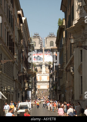 Rome street Via Borgognona in the morning Stock Photo - Alamy