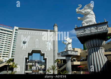 Hollywood & Highland's Babylon Court features an archway framing the ...