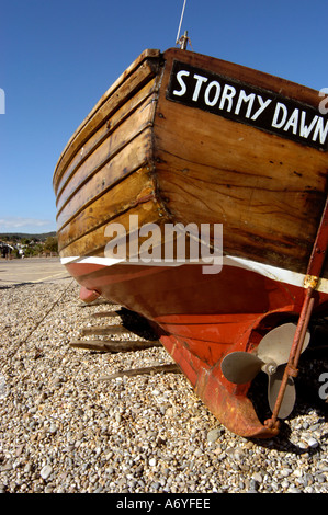 underside of fishing boat on the beach Stock Photo - Alamy