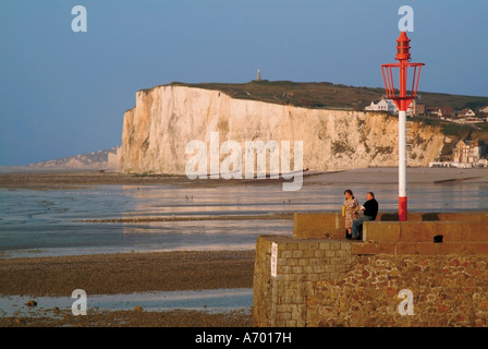 Fishing port of Le Treport at the mouth of the River Bresle Seine ...