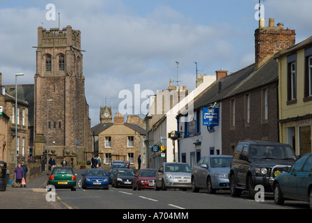 Coldstream Berwickshire Scottish Borders the High Street seen in April ...