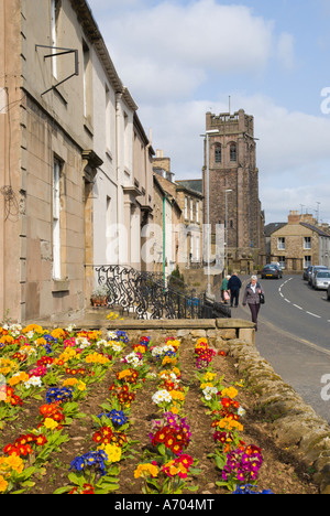 Coldstream Berwickshire Scottish Borders the High Street seen in April ...