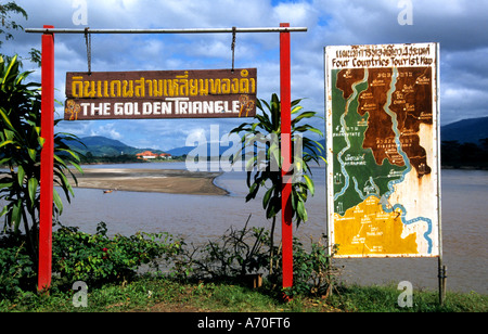 Golden triangle Thailand Thai drugs opium river Stock Photo - Alamy