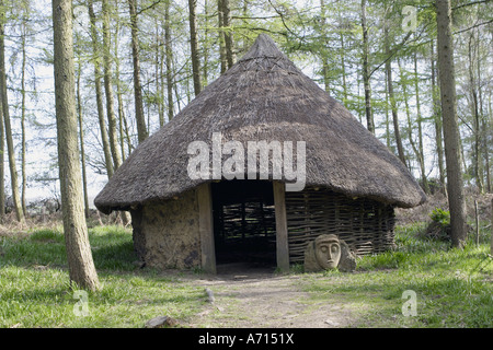 Reconstructed Roundhouse Dwelling Ancient House UK Stock Photo ...