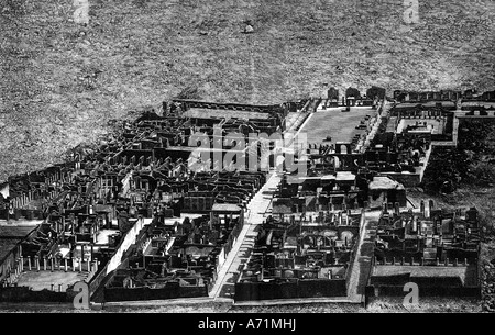 geography / travel, Italy, Pompeii, excavation site, wood engraving ...