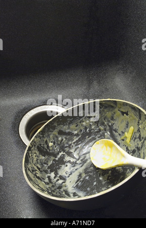dirty sink with food waste Stock Photo - Alamy