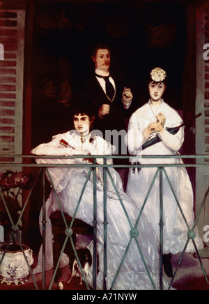 Edouard Manet Le balcon - The balcony Berthe Morisot, Fanny Clauss ...