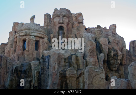 Fake rock formation exterior of Poseidon s Fury temple Islands of ...