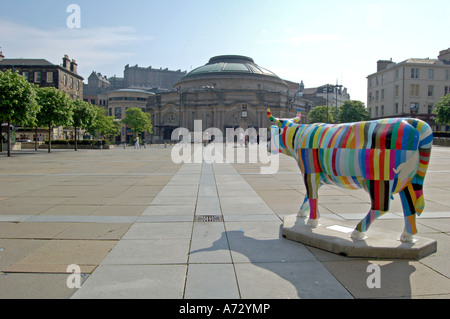Cow parade in Festival Square, Edinburgh Stock Photo - Alamy
