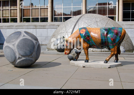Cow parade in Festival Square, Edinburgh Stock Photo - Alamy
