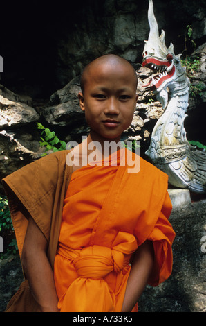 Boy Monk Luang Prabhang Laos Stock Photo - Alamy
