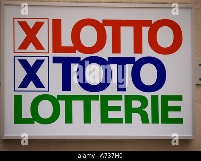 Sign lottery sweepstake Stock Photo - Alamy