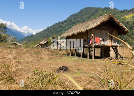 traditional Rawang house Kachin State Myanmar Stock Photo - Alamy