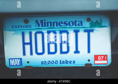 Vanity License Plate Minnesota Stock Photo - Alamy