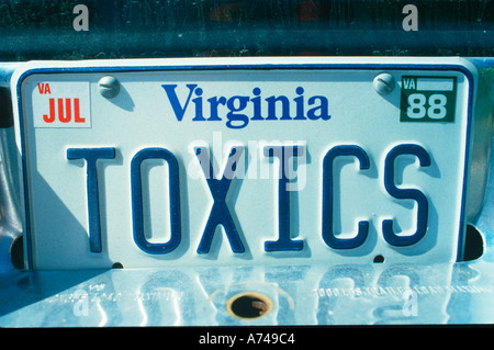 Vanity License Plate Virginia Stock Photo - Alamy