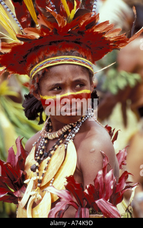 Asia, Papua New Guinea, Simbu Province. Mourning adornment Stock Photo ...