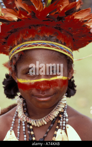 Asia, Papua New Guinea, Simbu Province. Mourning adornment Stock Photo ...