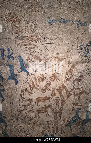 Native American cave art/wall drawings Stock Photo - Alamy