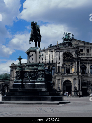 Equestrian statue of King John, Semper Opera House, Semper Gallery ...