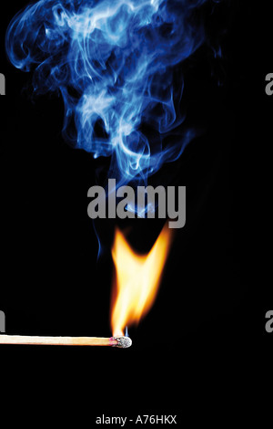 No smoke without fire - Matchstick during ignition Stock Photo - Alamy