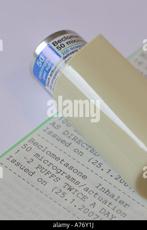 Becotide preventer Asthma inhaler Stock Photo - Alamy
