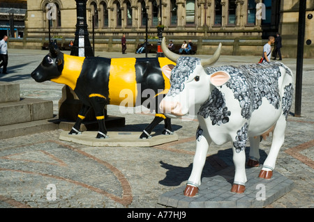 Cow parade in Festival Square, Edinburgh Stock Photo - Alamy