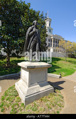 Statue of US President Andrew Johnson, Tennessee State Capitol grounds ...