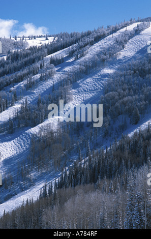 Mt Werner Steamboat ski area Steamboat Springs Colorado USA Stock Photo ...