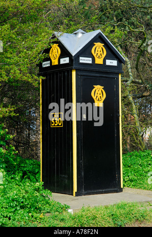 Old Style AA Phone Box Stock Photo - Alamy