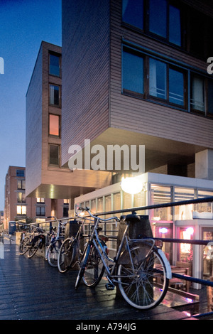 westerdok area in amsterdam with silodam building apartments and ...