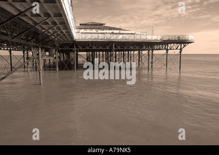 A beautiful view of Colwyn Bay pier and beach in north Wales UK Stock ...