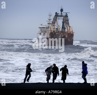 Baldvin Thorsteinsson Trawler Stranded, Iceland Stock Photo - Alamy