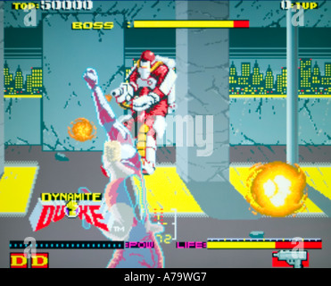 Dynamite Duke Fabtek Seibu Kaihatsu 1989 vintage arcade videogame ...