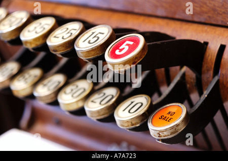 KEYS OF ANTIQUE CASH REGISTER Stock Photo - Alamy