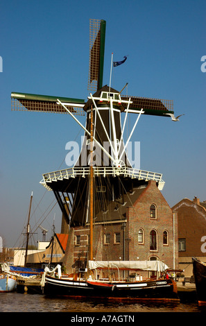 Power boat on canal, Netherlands Stock Photo - Alamy