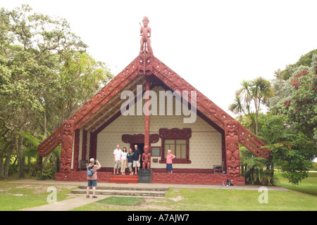 Whare Runanga Maori meeting house. Waitangi National Reserve North ...