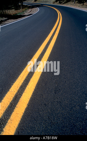 Freshly paved road in Colorado Stock Photo - Alamy