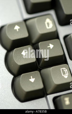 Black computer keyboard arrow move keys close up Stock Photo - Alamy